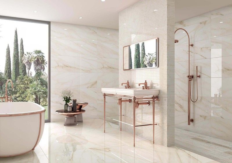 Dozza Wall Gold Tile Box 40x120 1,44m2 Tau — Azulejossola