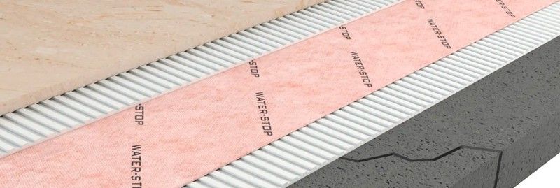 WATER STOP waterproofing sheet for shower tray — Azulejossola